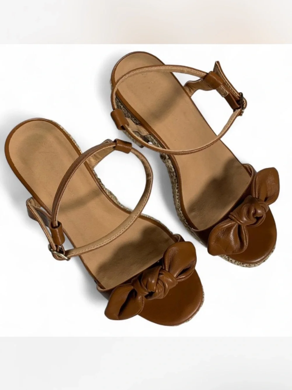 Anthropologie | Shoes | Anthropologie Bowstrap Platforms Brown Leather ...